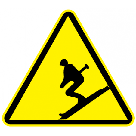 TRIANGLE DE DANGER PENTE FORTE